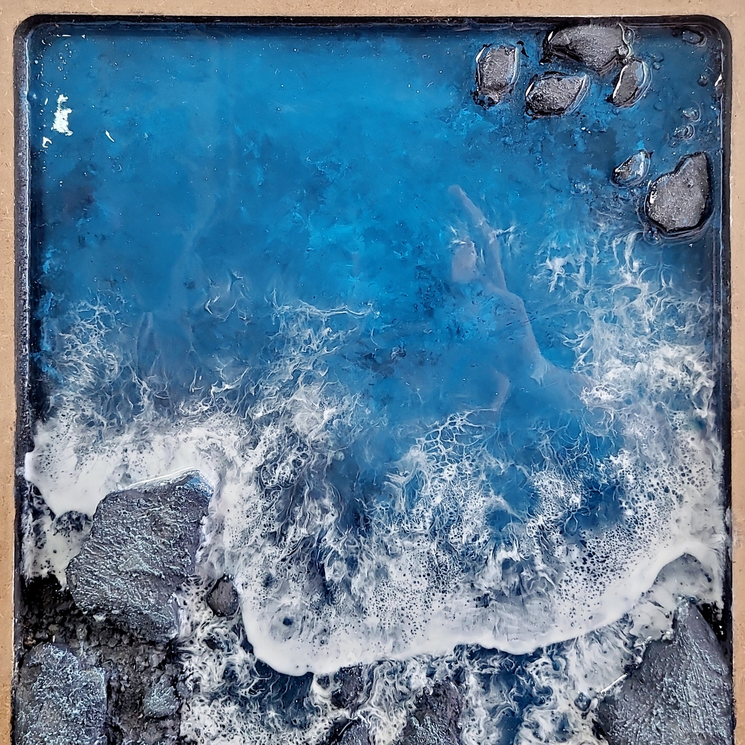 Custom Resin Painting, Large Ocean Wave Resin Art, Art Resin Sea Epoxy ...