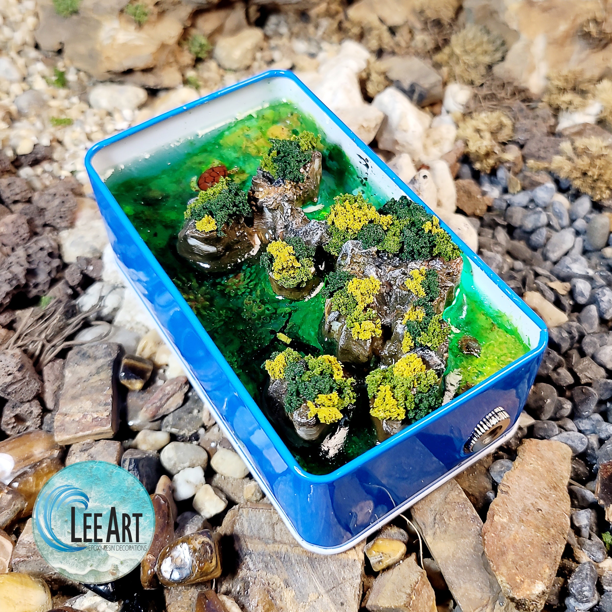 Desktop Light Box, Ocean Diorama, Epoxy Resin Night Light-ocean Light ...