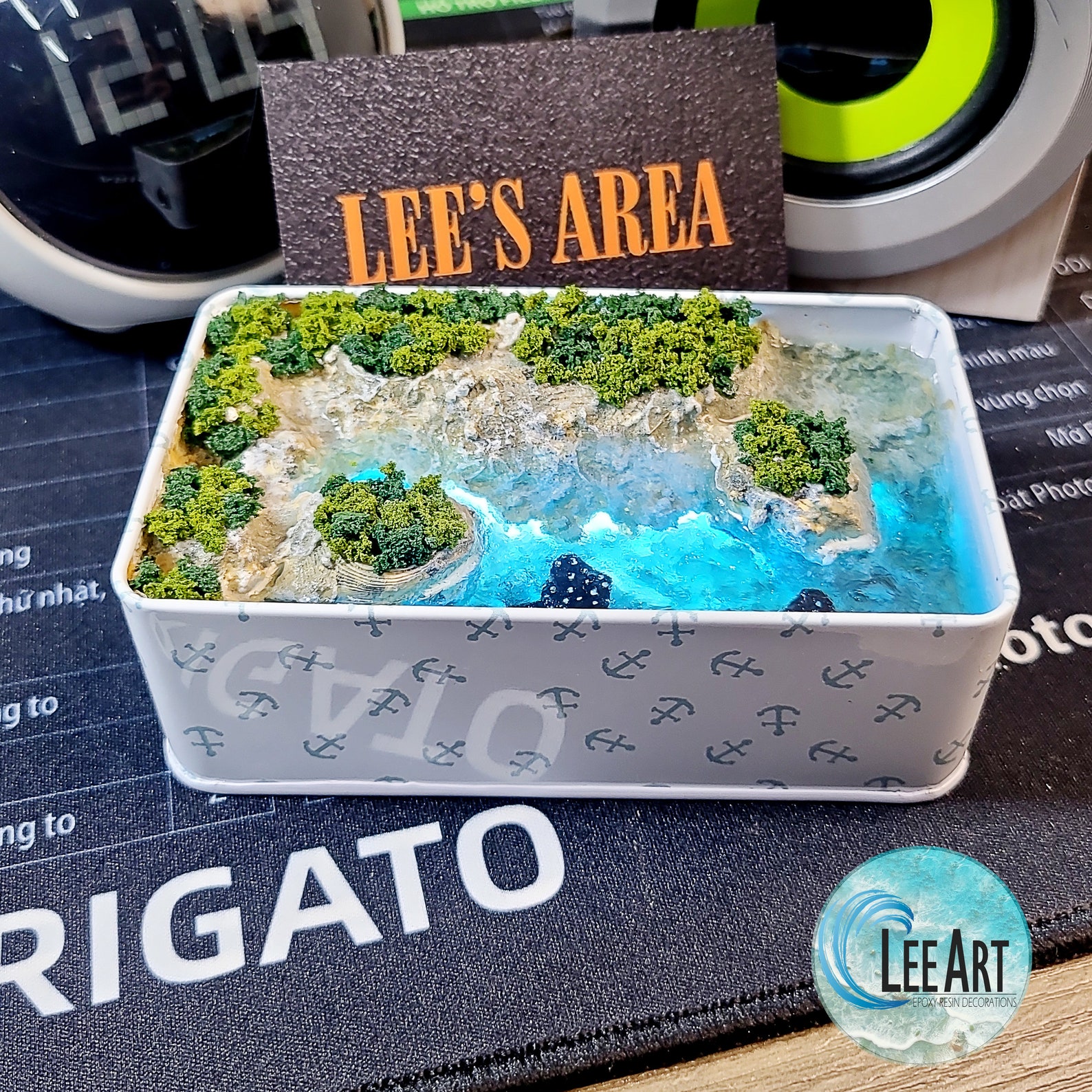 Desktop Light Box, Ocean Diorama, Epoxy Resin Night Light-ocean Light ...