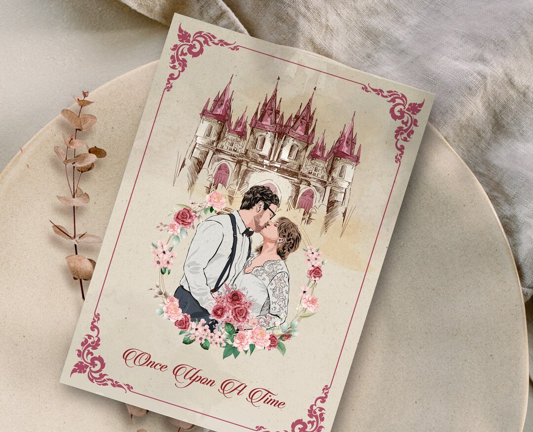 Personalized Wedding Card With Couple Portrait, Invitation Cards ...