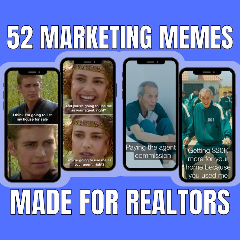 52 Real Estate Agent Memes for Marketing on Social Media - Etsy