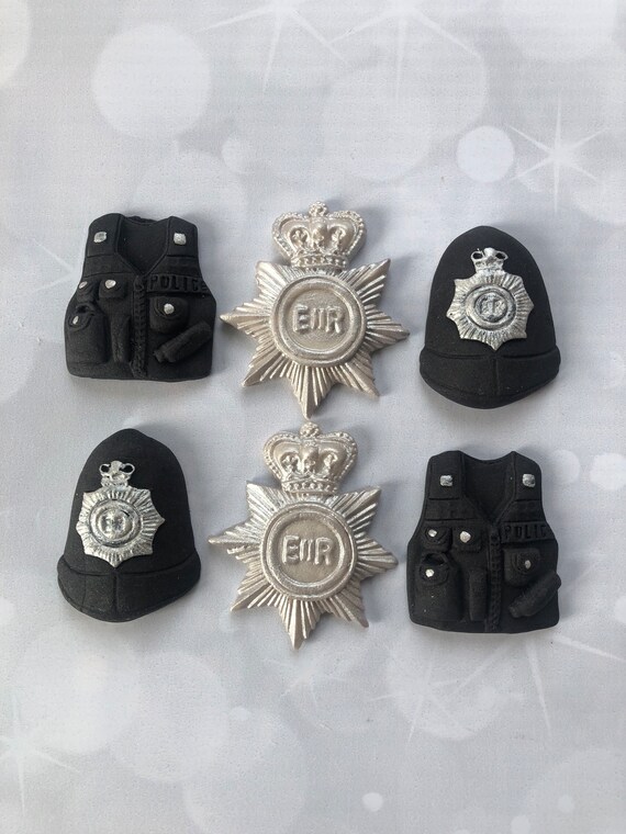 6 Police Themed Law Enforcement Edible Sugar Paste Cake | Etsy