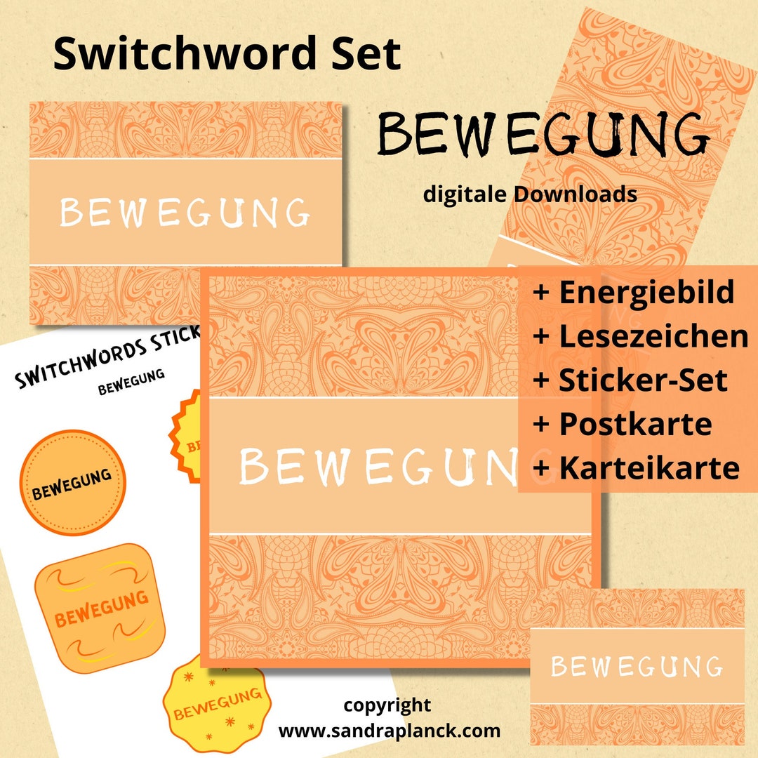 Switchword Set Switch Word MOVE 5 Digital Prints as a PDF - Etsy