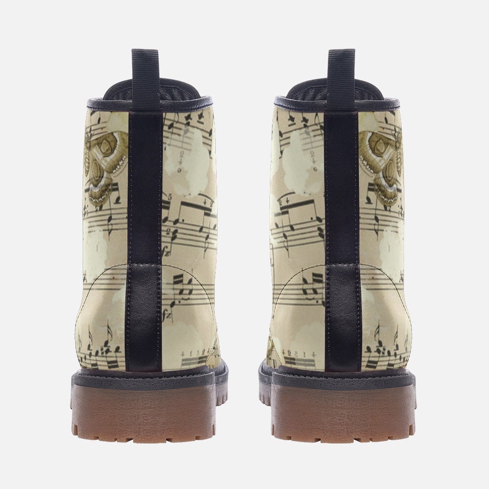 Vintage Music Sheet, Music Notes With Butterflies Vegan Leather ...