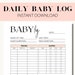 Baby Tracker, One Page Printable Baby Log, Daily Baby Log, Babysitter ...