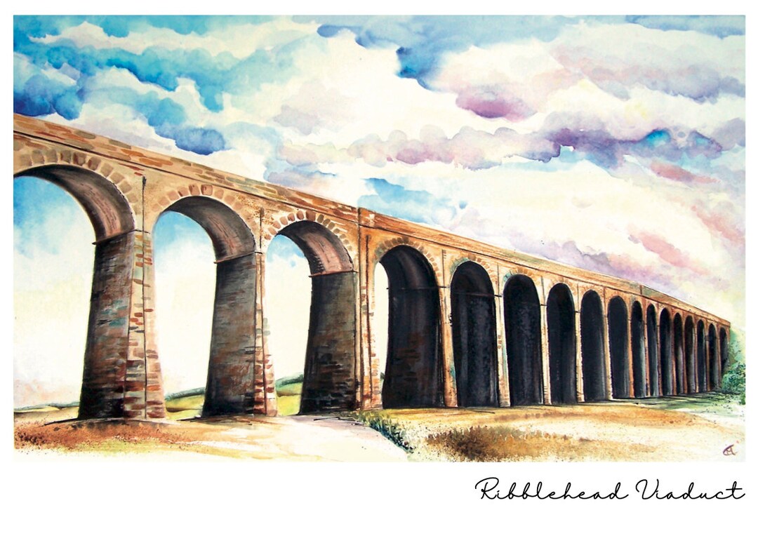 Ribblehead Viaduct Print of an Original Watercolour Painting - Etsy