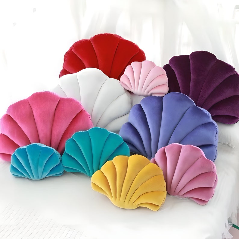 Kawaii Shell Pillow Cushion Shell Plush Pillow Home Decor and Gifts ...