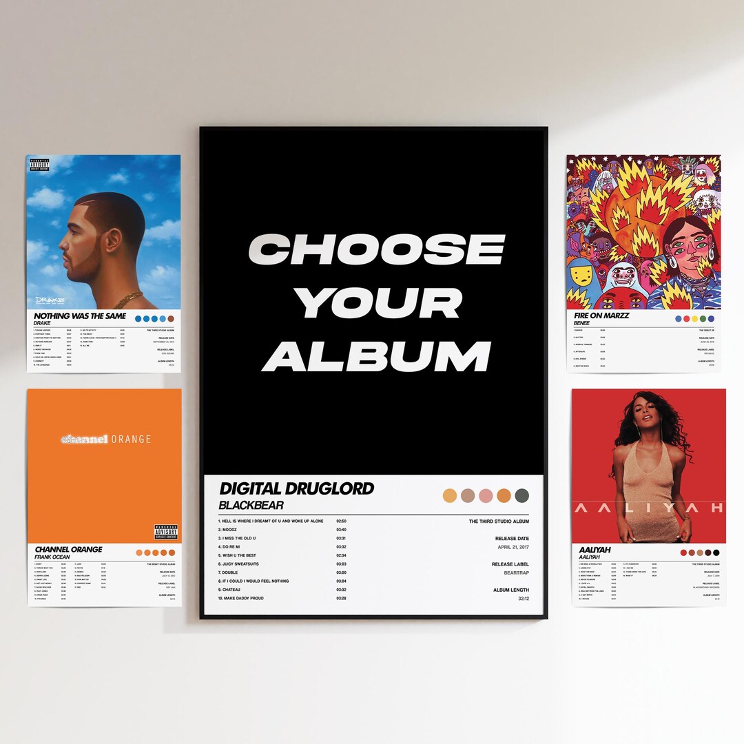 Personalized Album Cover Poster Custom Digital Music Poster Album ...