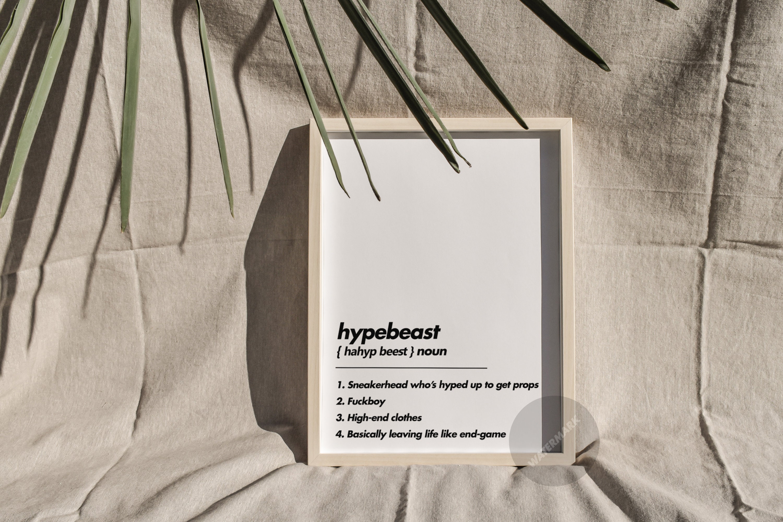 Hypebeast Definition Poster Print Sneakerhead Poster Etsy