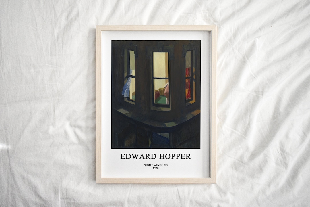 Edward Hopper Night Windows Exhibition Wall Art Available - Etsy