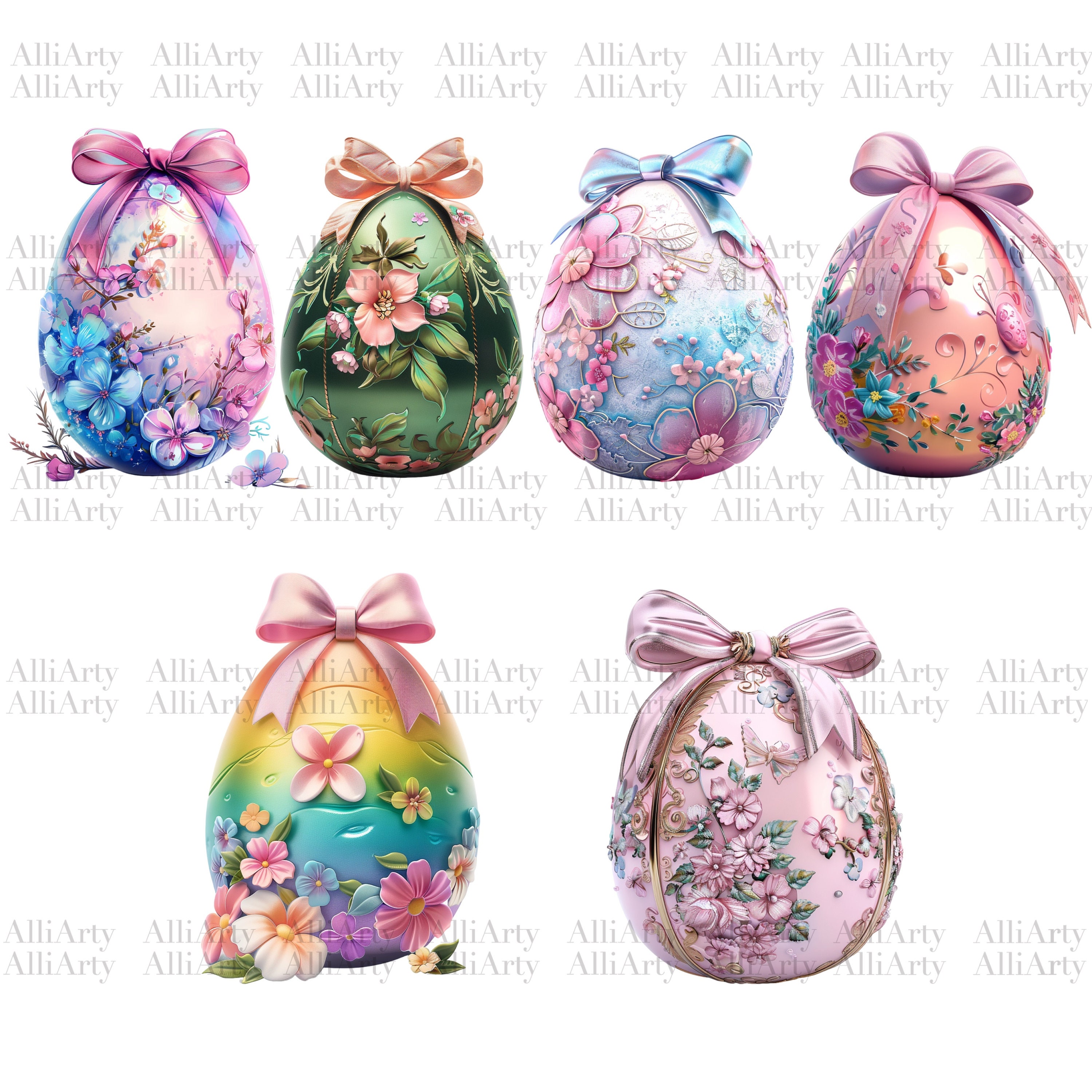 Elegant Easter Eggs Clipart 14 Png, Easter Bundle, Easter Graphics ...