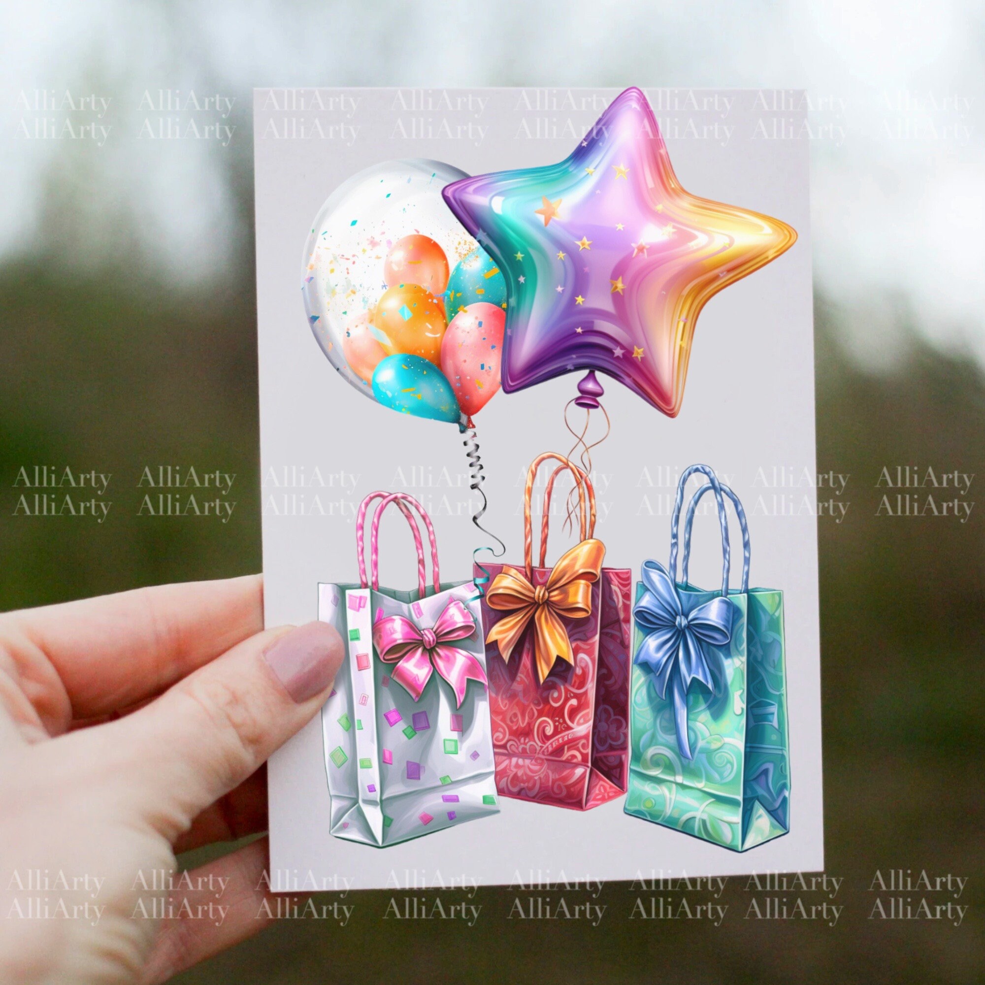Watercolor Birthday Clipart, 12 PNG File, Instant Download Birthday ...
