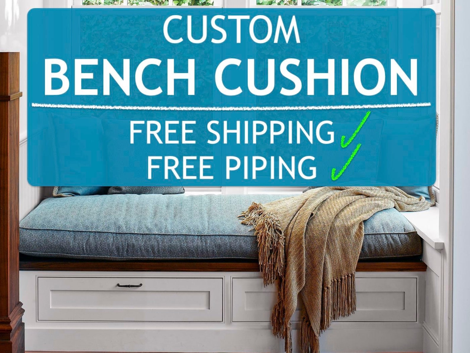 4 Bench Cushion Custom Bench Cushion Cushion for Bench - Etsy