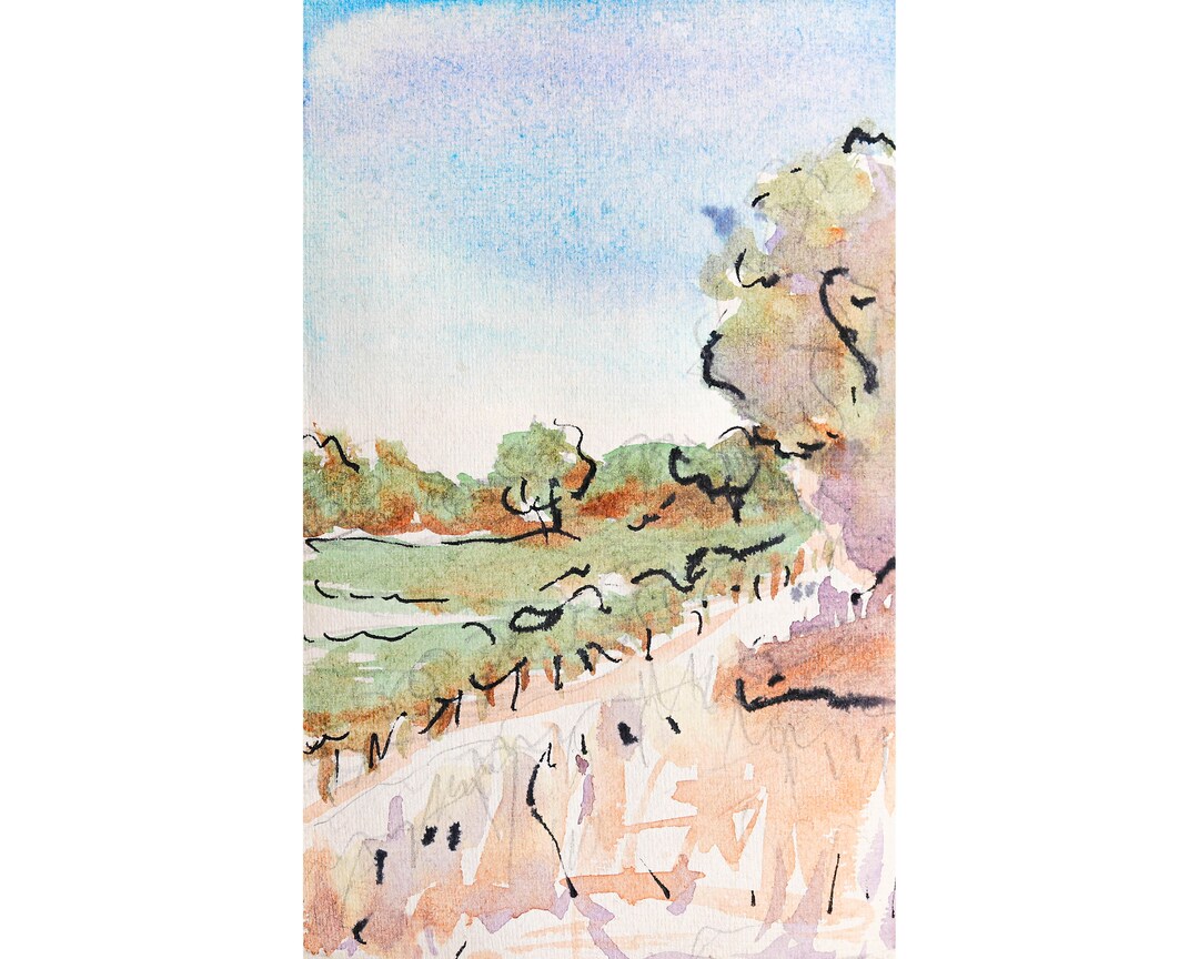 Wine Vineyards Cassis, Provence France Original Watercolor Painting ...
