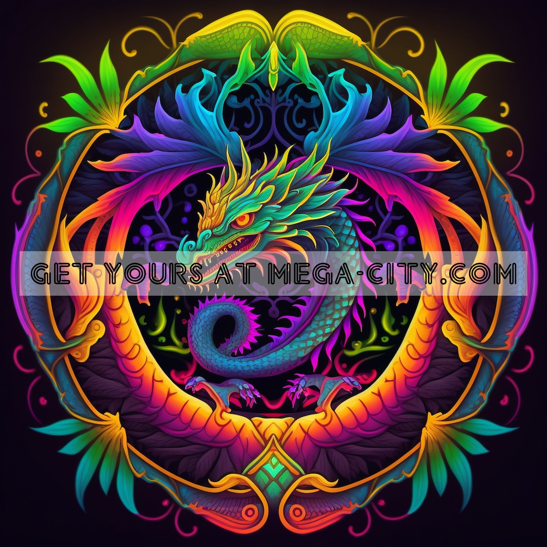 Trippy Dragon Art 3 for Wind Spinner Coaster Tiles PNG - Etsy