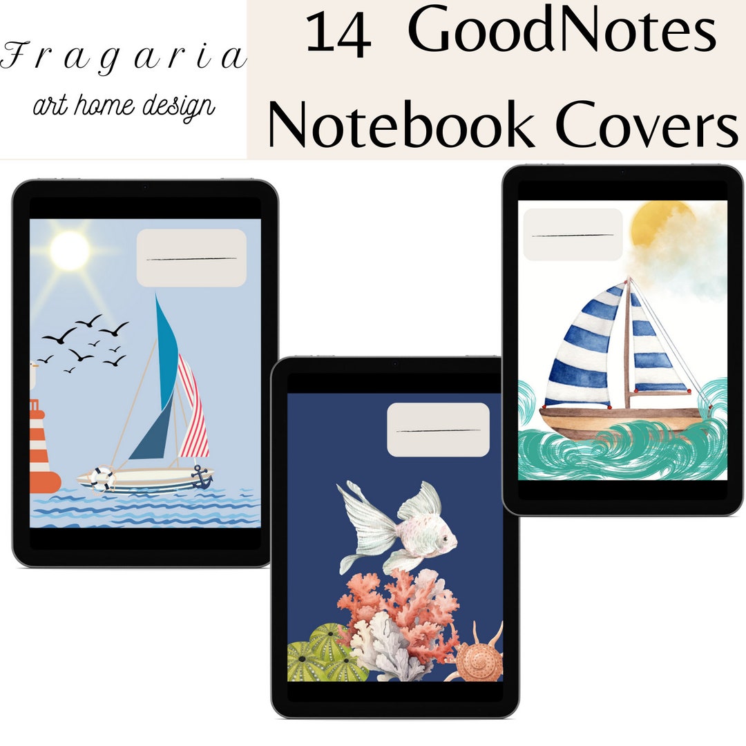 14 Marine Style Digital Notebook Covers Sail Through Digital Pages in ...