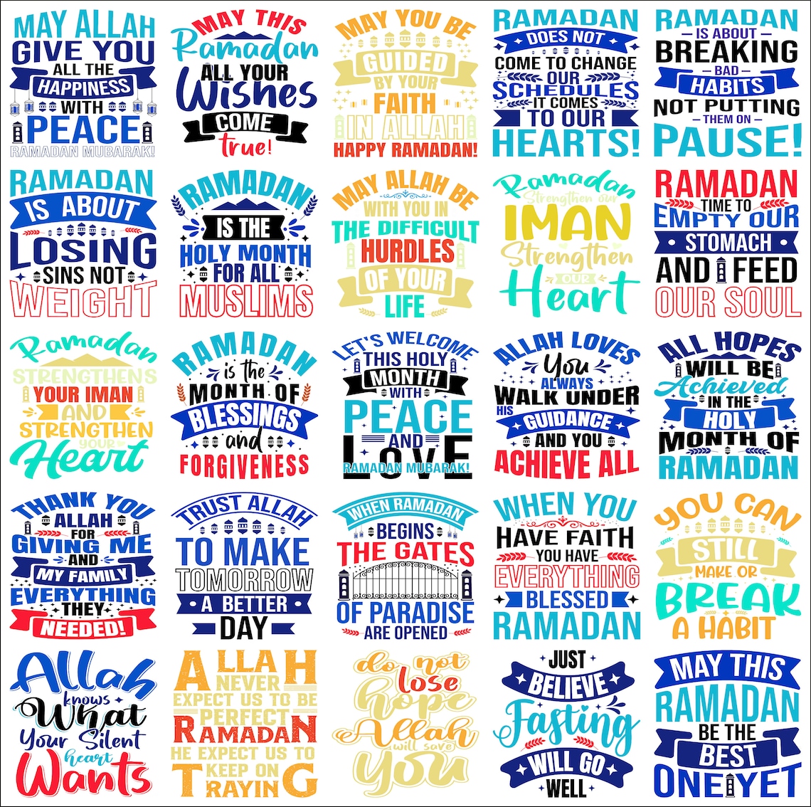 Islamic SVG Bundle, Islamic Quotes, Islamic Designs, SVG Files for ...