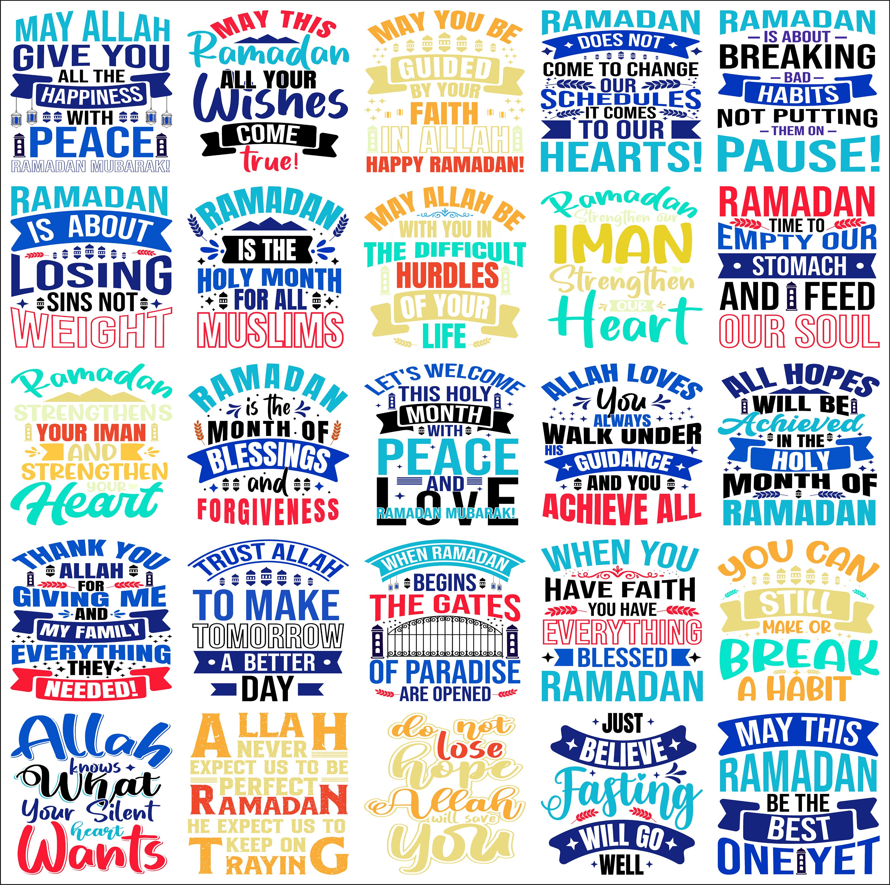 Islamic SVG Bundle, Islamic Quotes, Islamic Designs, SVG Files for ...