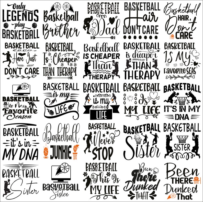 Basketball SVG Bundle Basketball Quotes Basketball Designs - Etsy