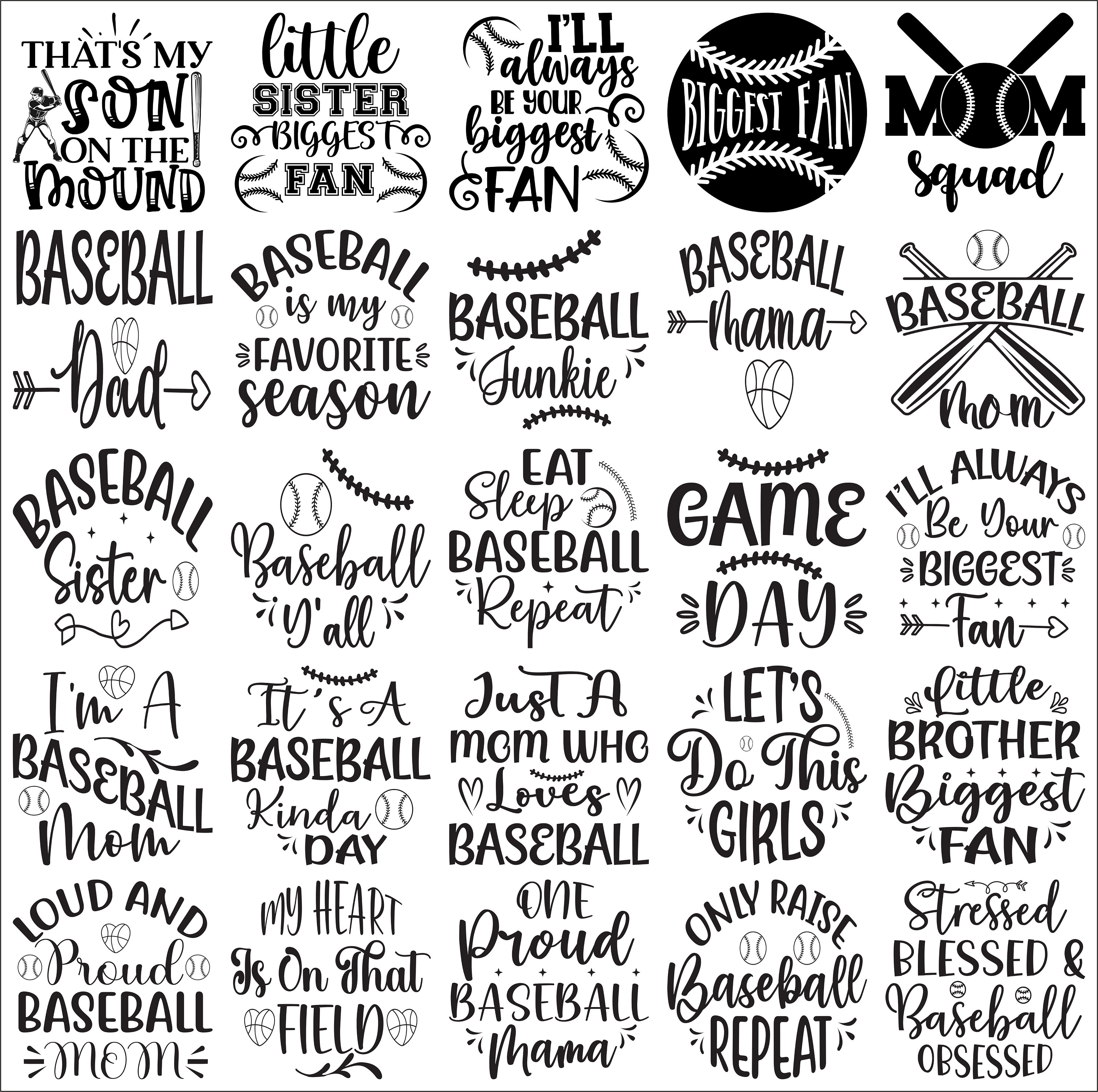 Baseball SVG Bundle, Baseball Quotes, Baseball Designs, SVG Files for ...