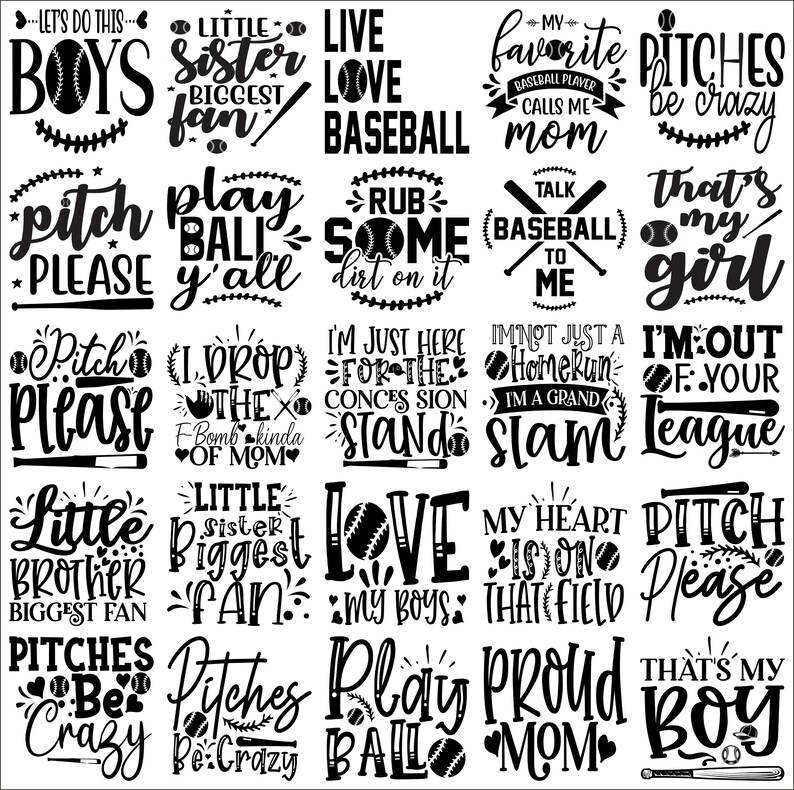 Baseball SVG Bundle, Baseball Quotes, Baseball Designs, SVG Files for ...