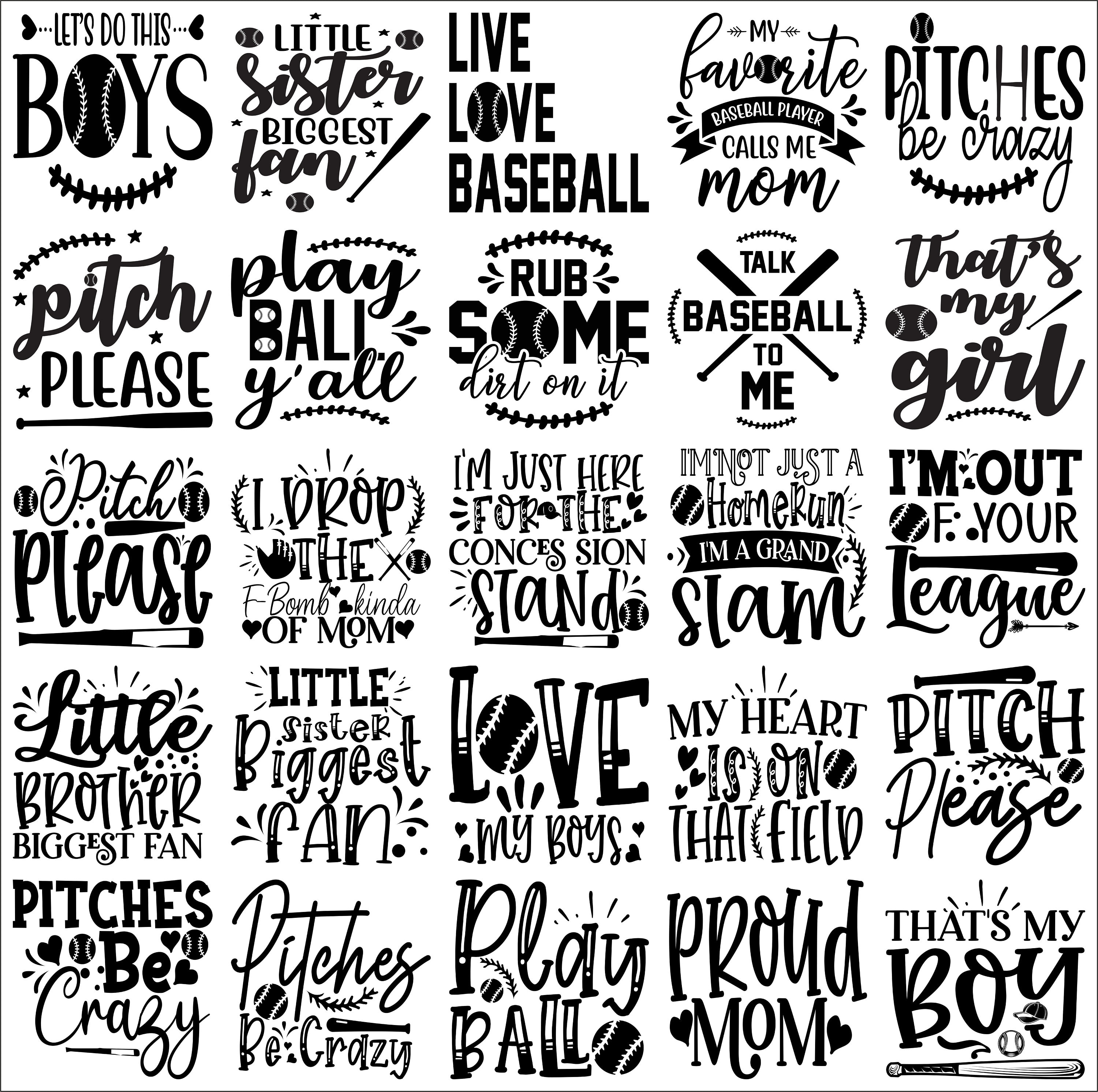 Baseball SVG Bundle, Baseball Quotes, Baseball Designs, SVG Files for ...