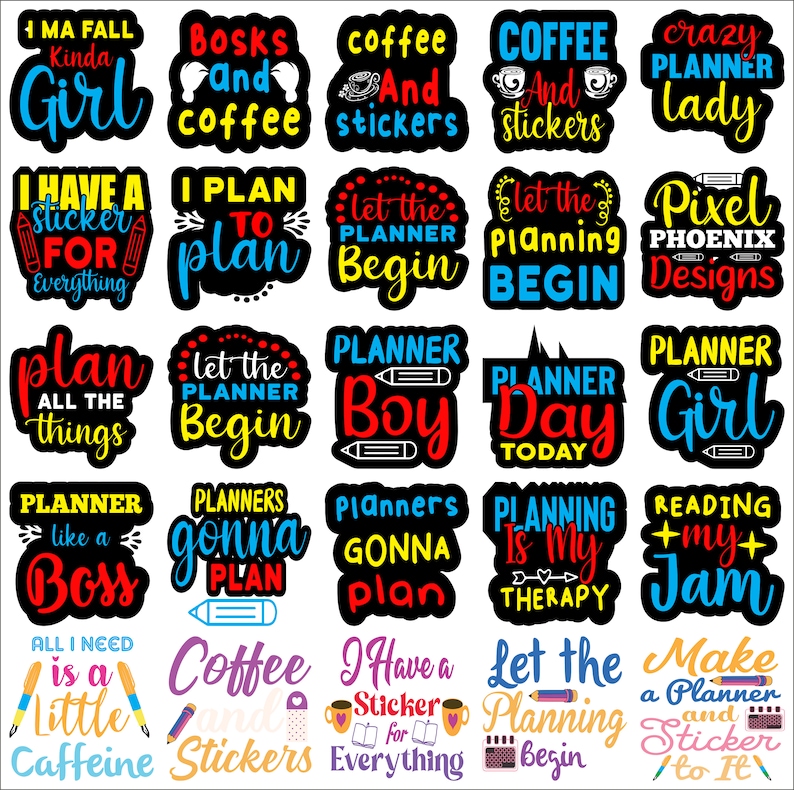 Planner SVG Bundle, Planner Quotes, Planner Designs, SVG Files for ...