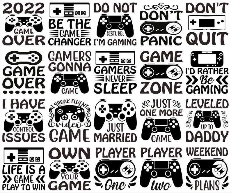 Gamer SVG Bundle, SVG Files for Cricut, Instant Download, Cut File ...
