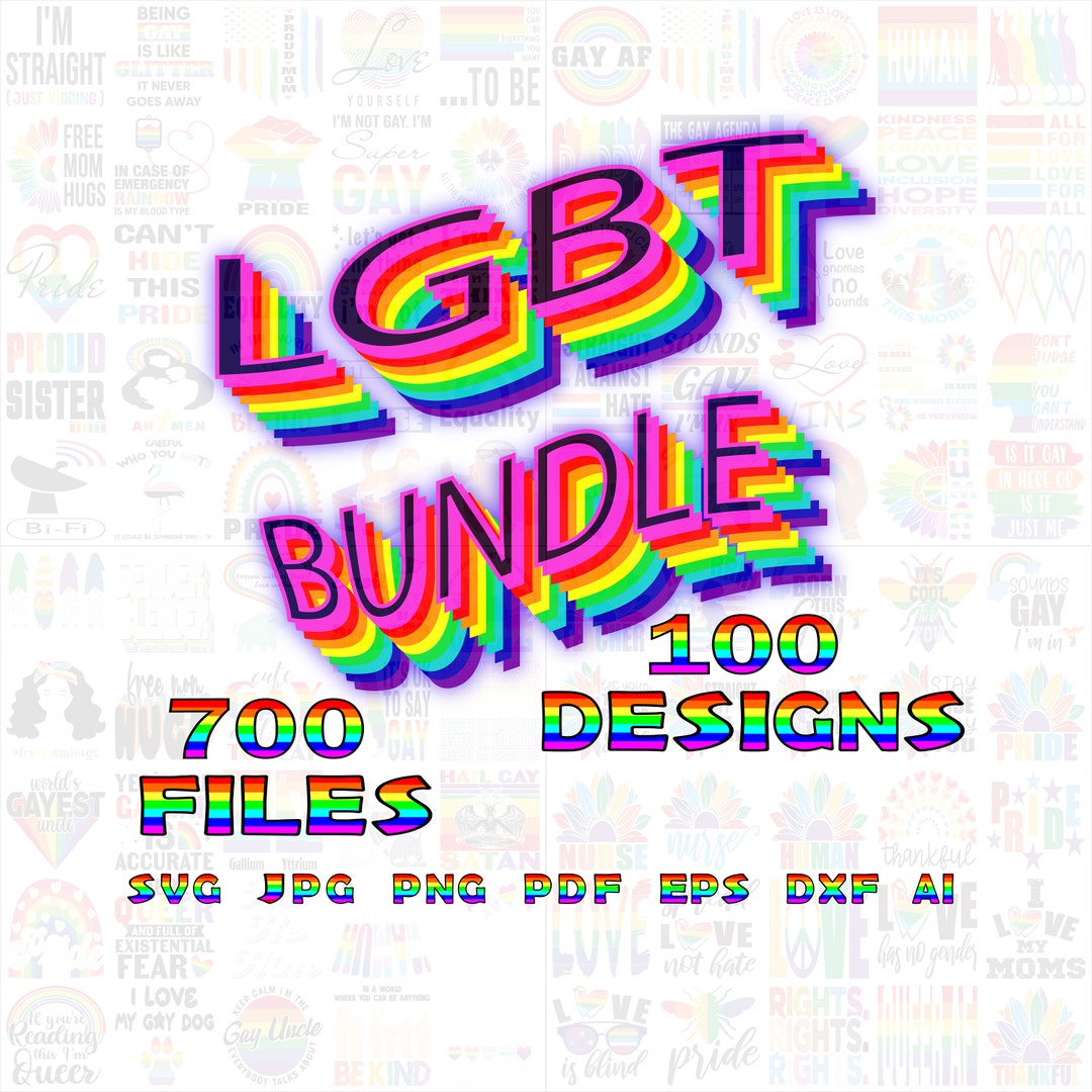 LGBT SVG Bundle Instant Dowload Svg Files for Cricut 700 - Etsy
