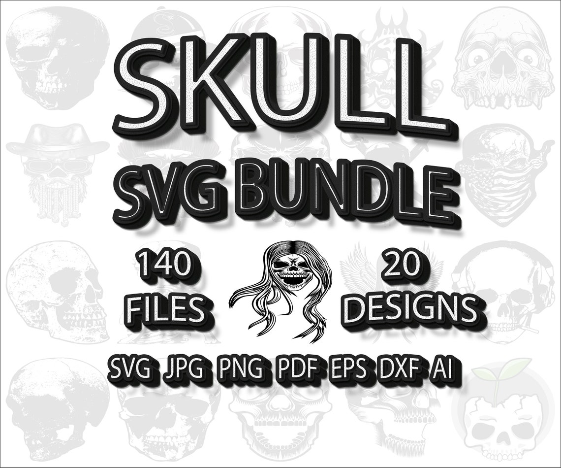 Skull SVG Bundle Skull Designs Skull Svg Printable - Etsy