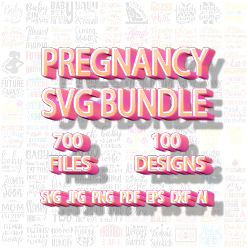 Pregnancy SVG Bundle Pregnancy Quotes Pregnancy Designs SVG - Etsy