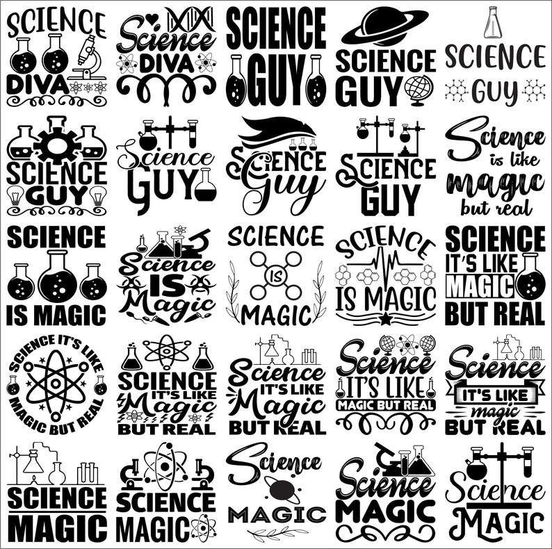 Science SVG Bundle, SVG Files for Cricut, Science Designs, Instant ...