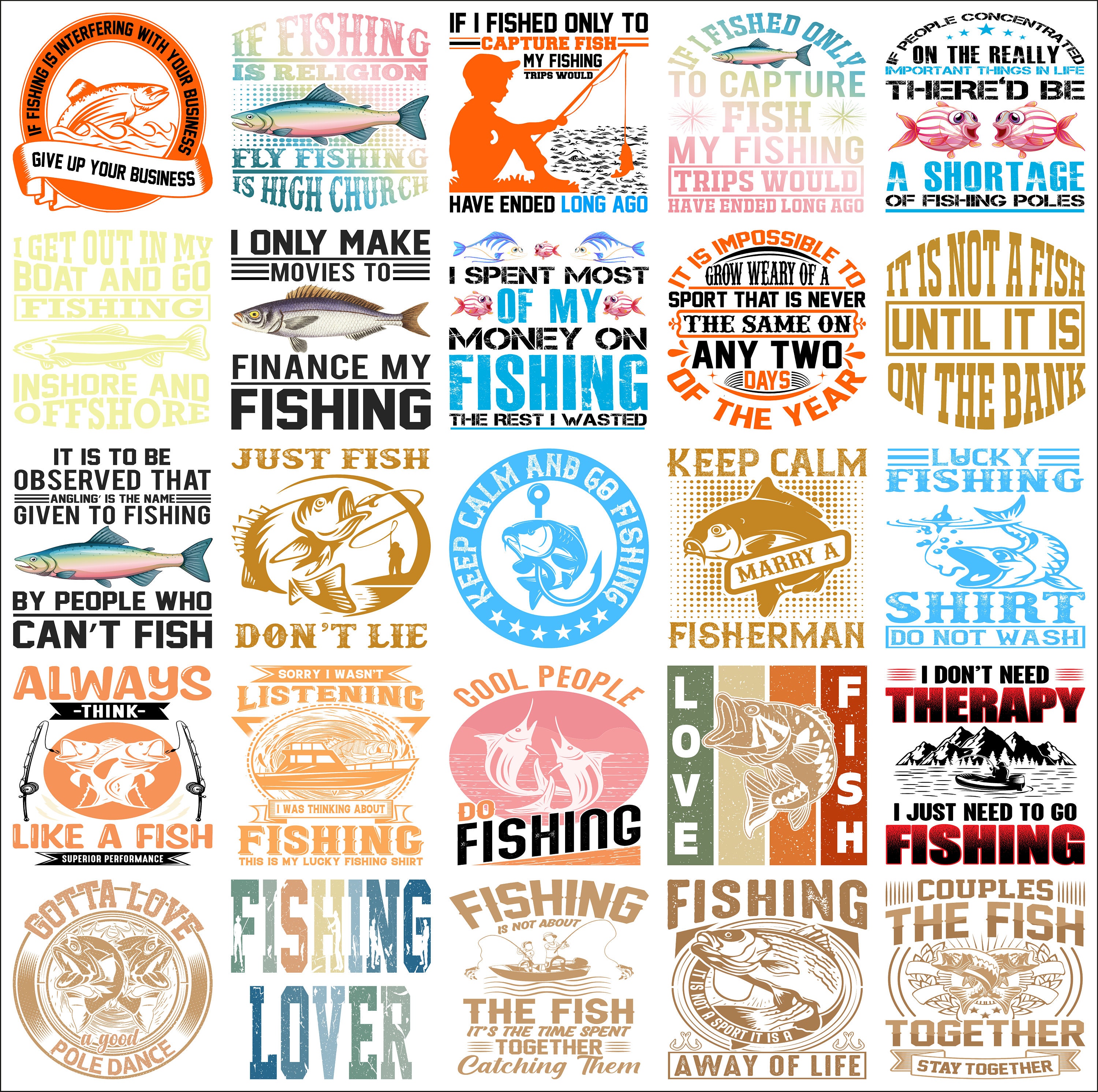Fishing SVG Bundle, Fishing Quotes, Fishing Designs, SVG Files for ...