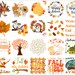 Autumn Bundle, Autumn Designs, Printable, Editable, 140 Files, Autumn ...