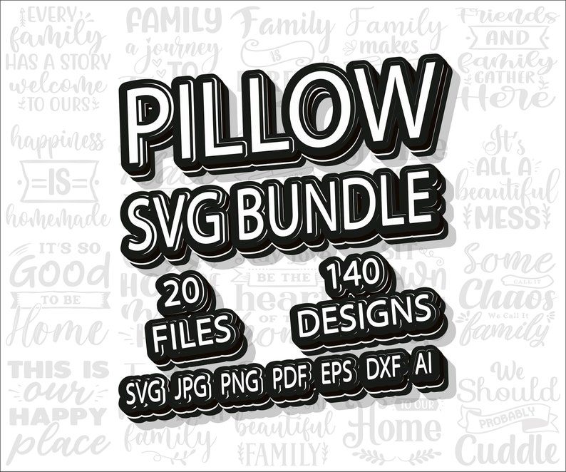Pillow SVG Bundle SVG Files for Cricut Pillow Quotes Cut - Etsy