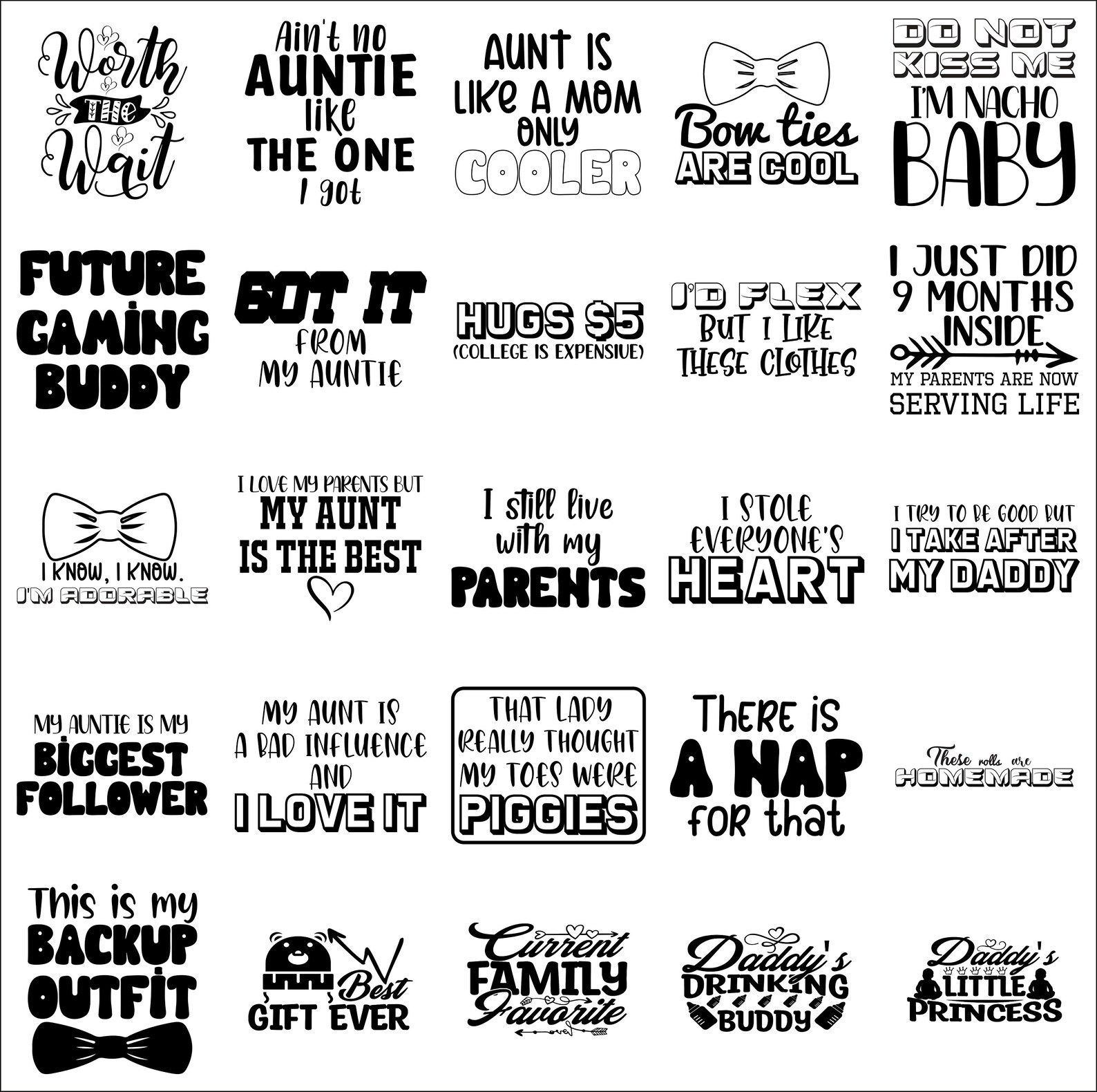 Baby SVG Bundle Baby Quotes Baby Designs SVG Files for - Etsy