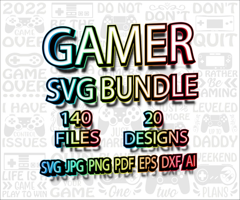 Gamer SVG Bundle SVG Files for Cricut Instant Download Cut - Etsy