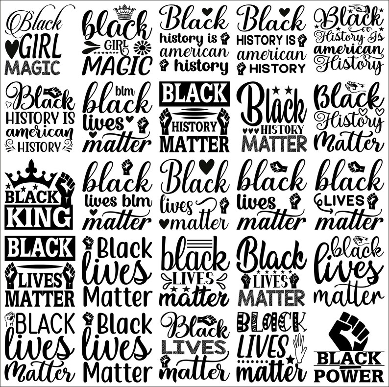 Black Lives Matter SVG Bundle Black Lives Matter Quotes SVG - Etsy