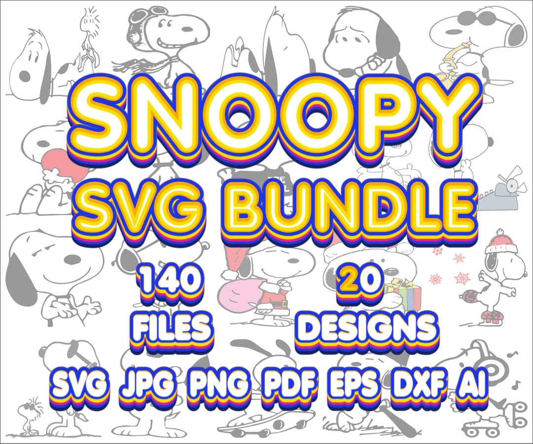 Snoopy SVG Bundle, Snoopy Clipart, SVG Files for Cricut, Instant Download, Cricut Cutting Files ...