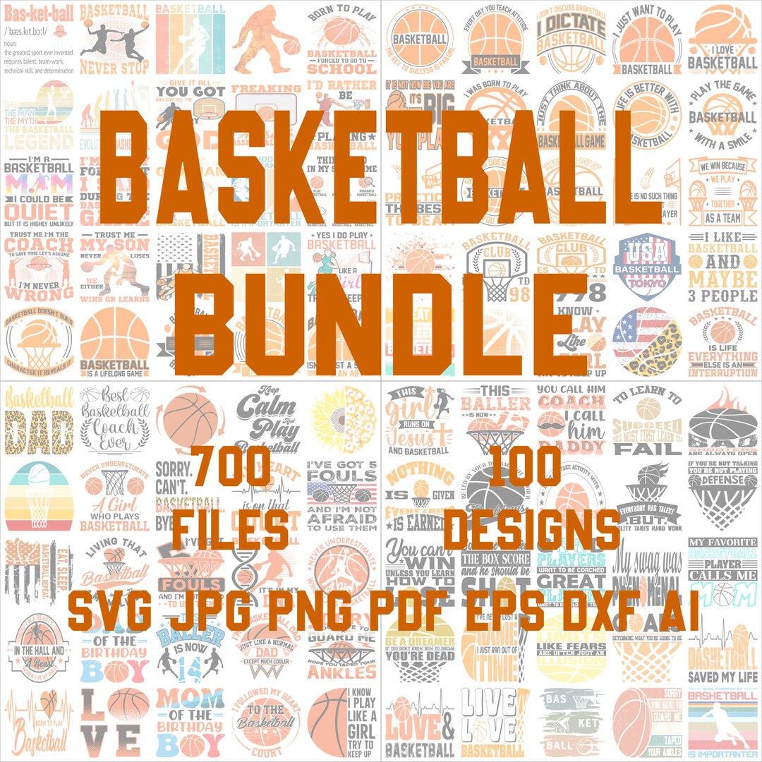 Basketball Bundle, Basketball Quotes, Basketball Designs, 700 Files ...