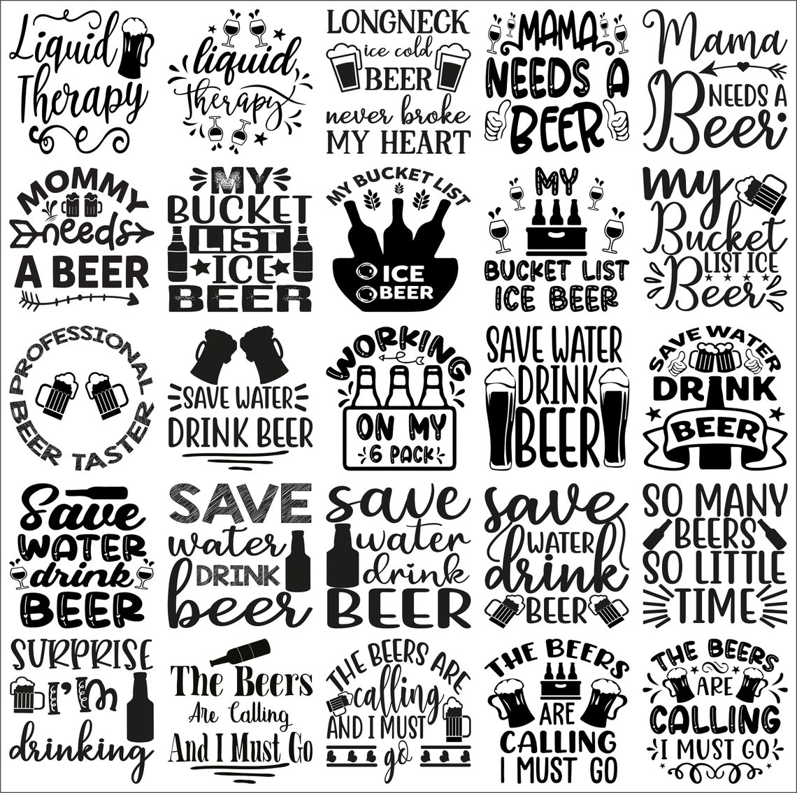 Beer SVG Bundle, Beer Quotes, Beer Designs, SVG Files for Cricut, 700 ...