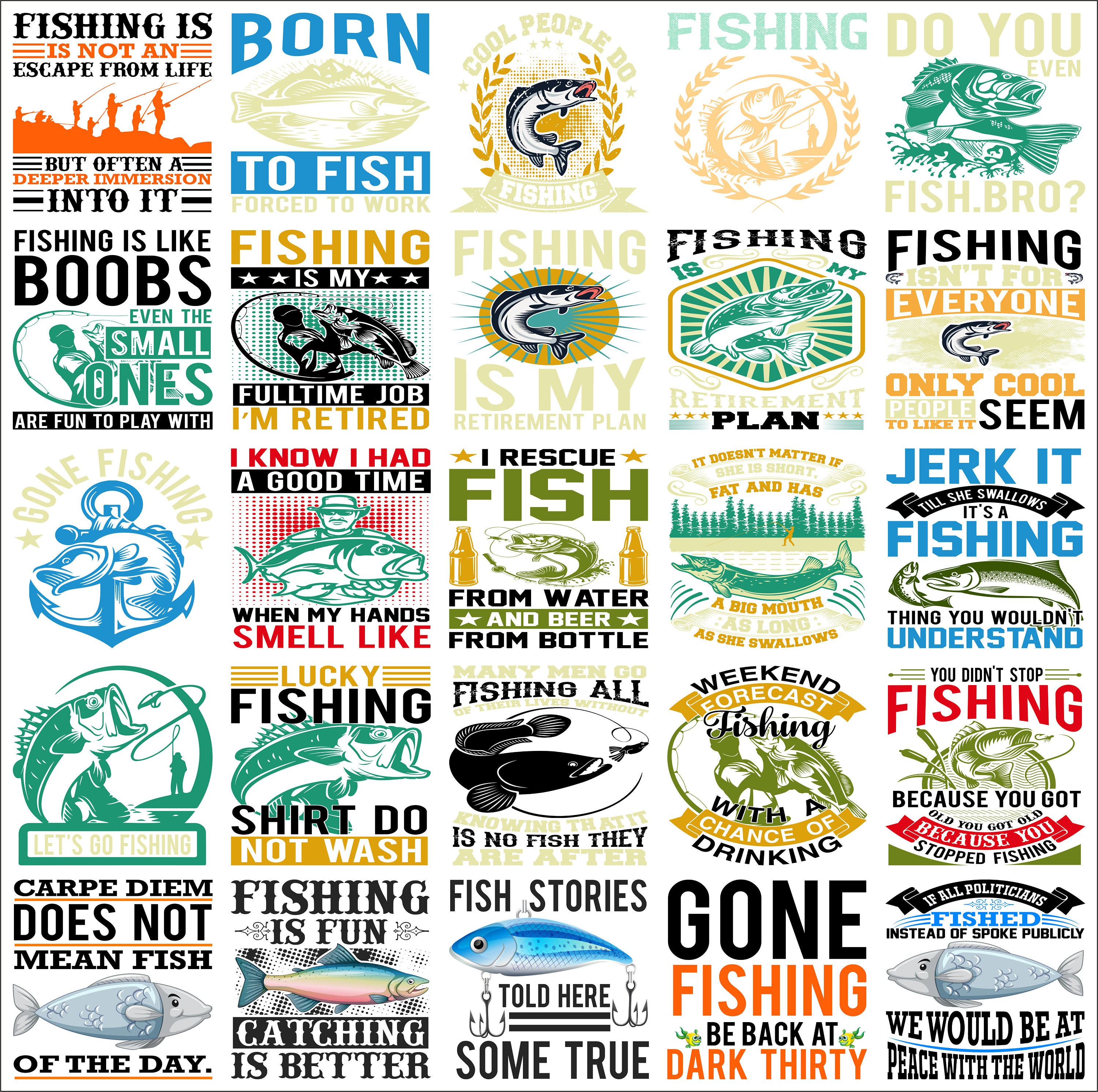Fishing SVG Bundle, Fishing Quotes, Fishing Designs, SVG Files for ...