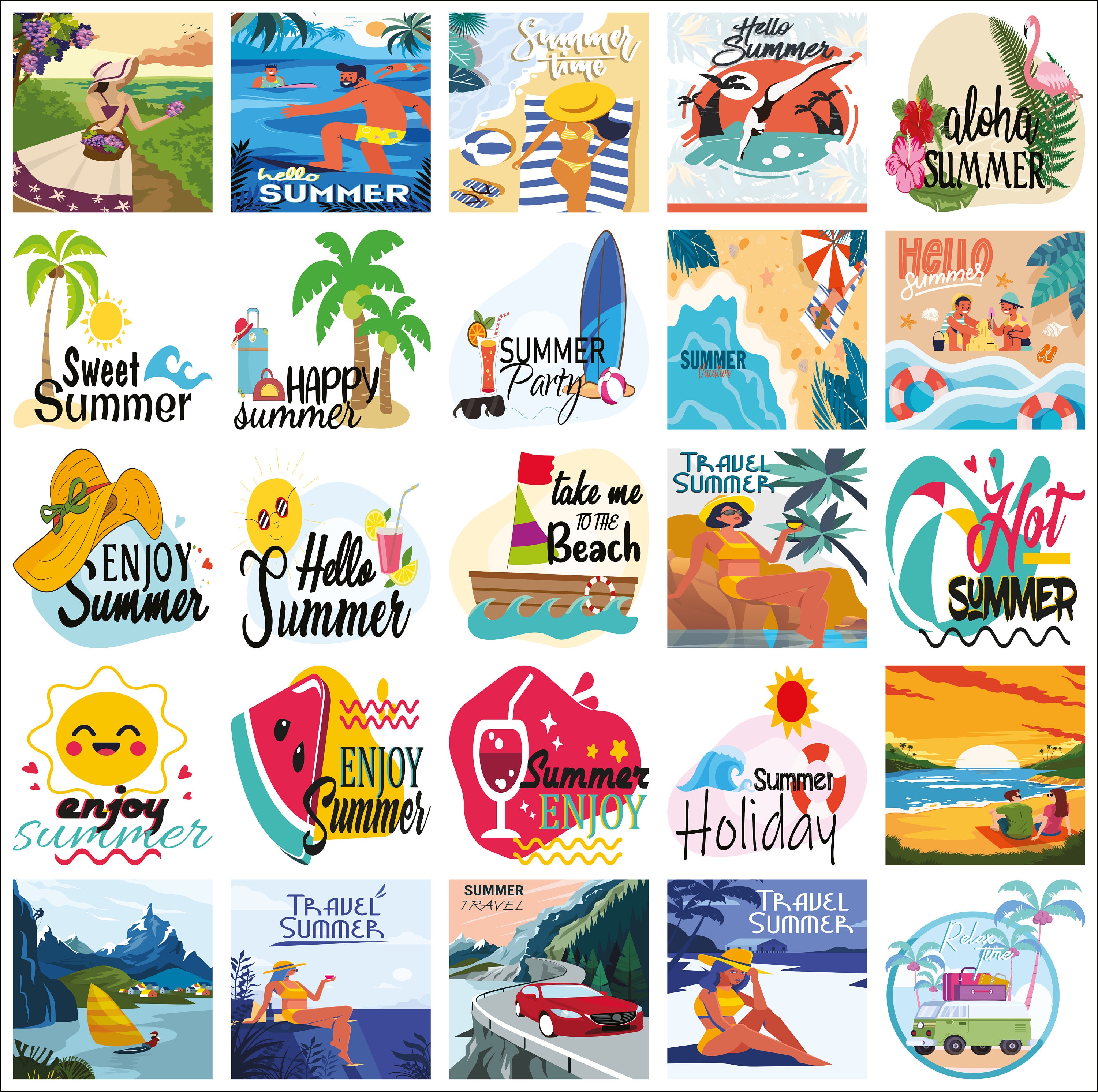 Summer SVG Bundle, Instant Download, 700 Files, Summer Quotes, Summer ...