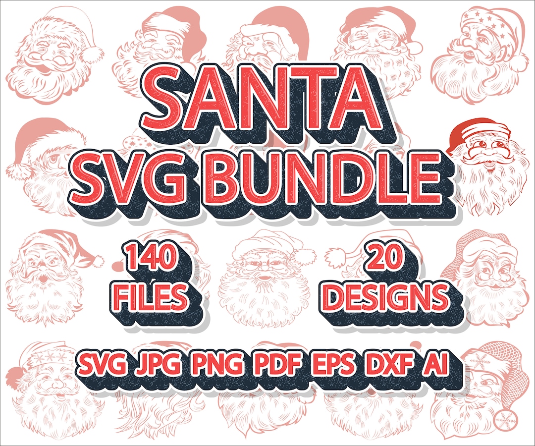 Santa SVG Bundle, SVG Files for Cricut, Cut File, Instant Download ...