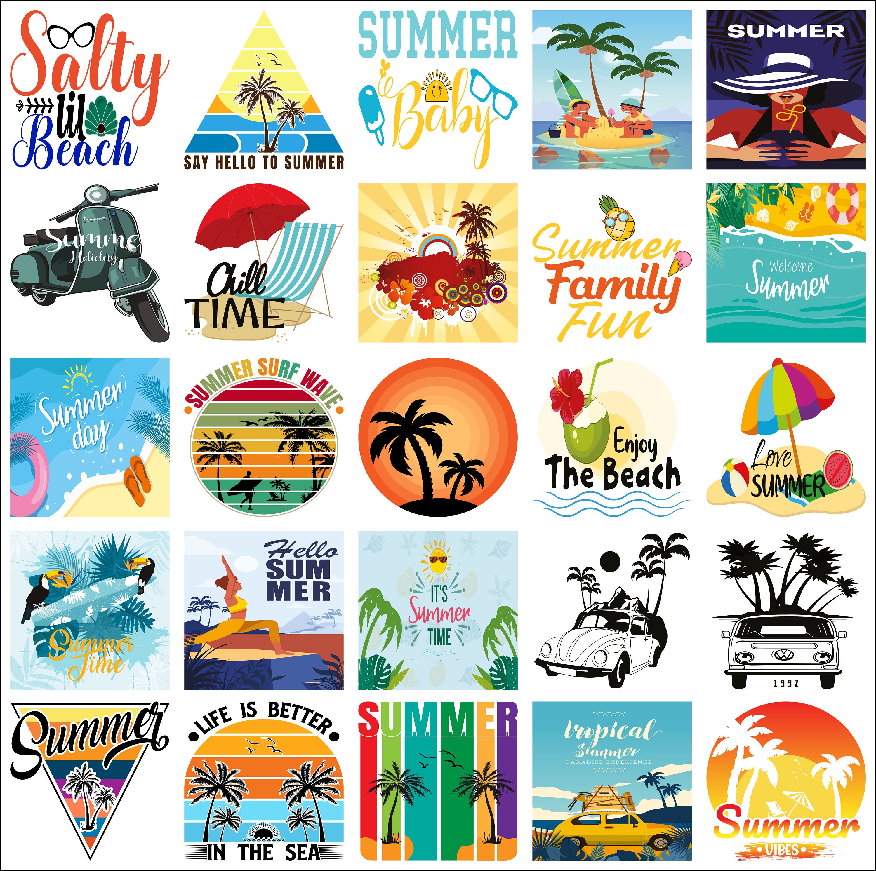 Summer SVG Bundle, Instant Download, 700 Files, Summer Quotes, Summer ...
