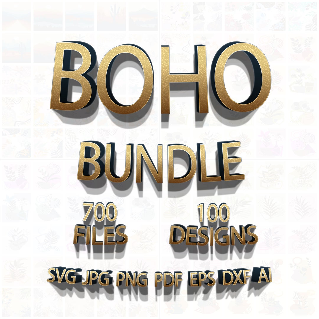 Boho Bundle Boho Designs Boho SVG Minimalist Bohemian 700 - Etsy