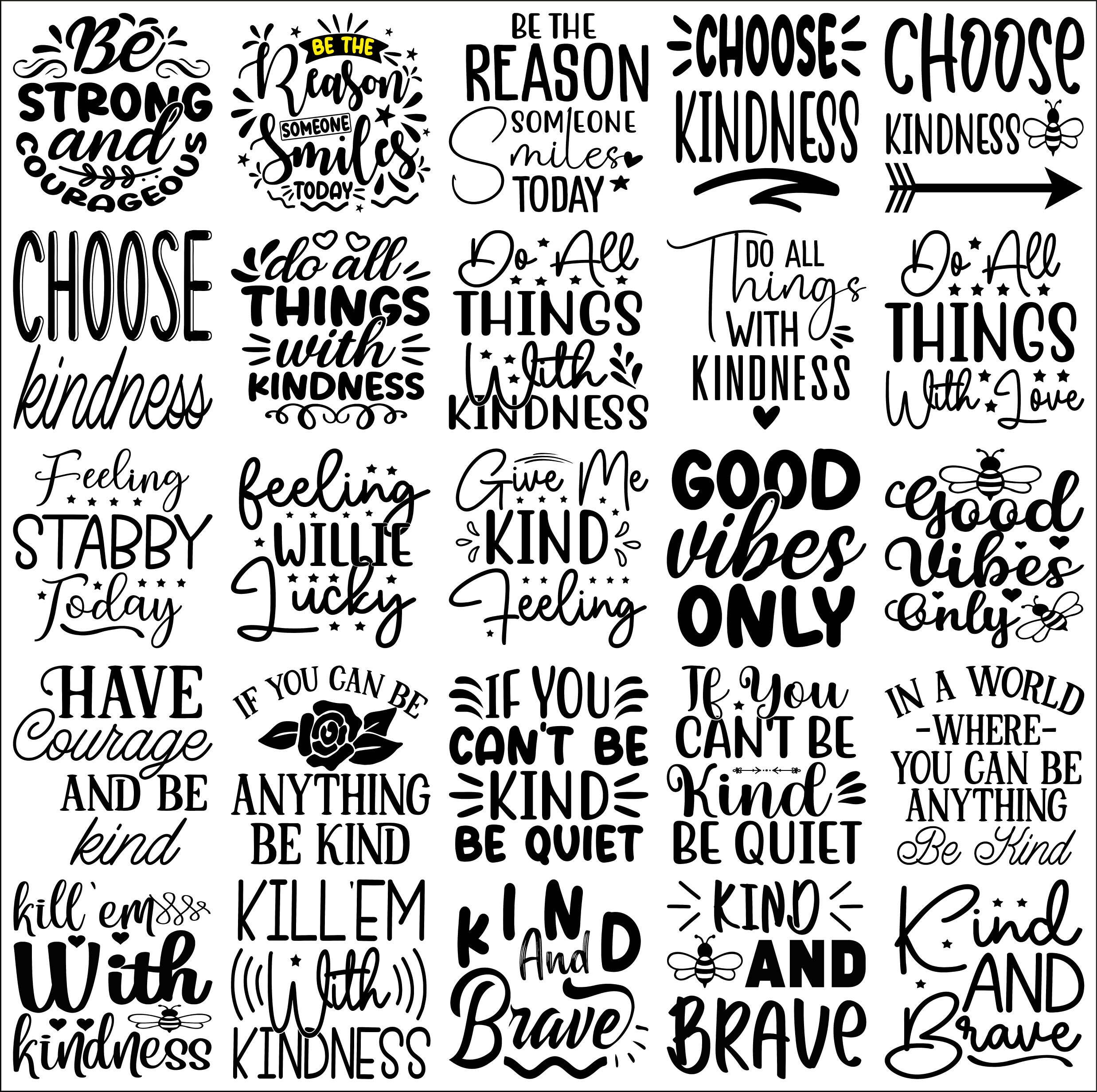 Kindness SVG Bundle, Instant Download, SVG Files for Cricut, Kindness ...