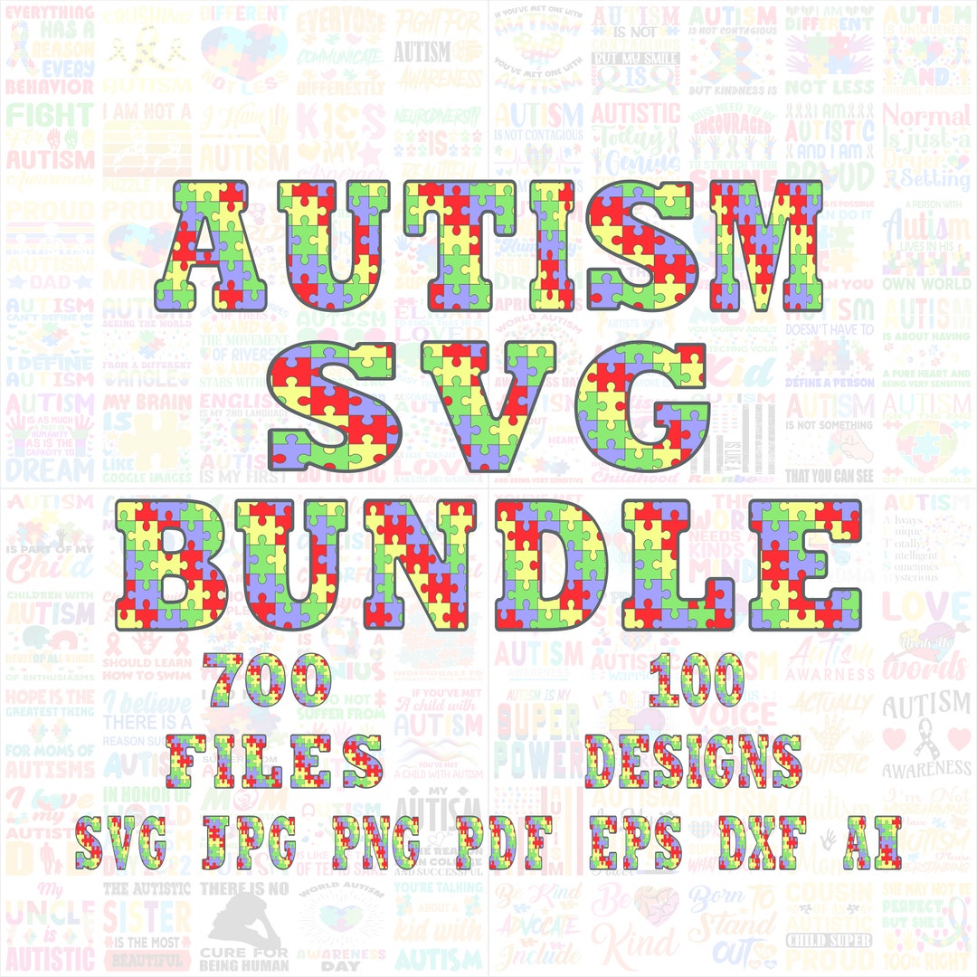 Autism SVG Bundle Autism Awareness Svg SVG Files for Cricut - Etsy