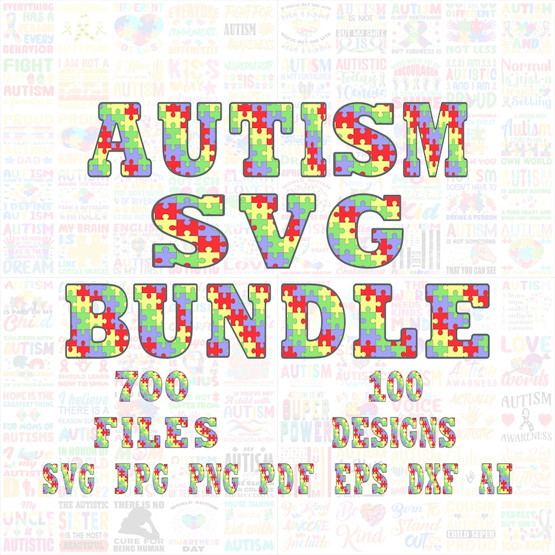 Autism SVG Bundle Autism Awareness Svg SVG Files for Cricut - Etsy