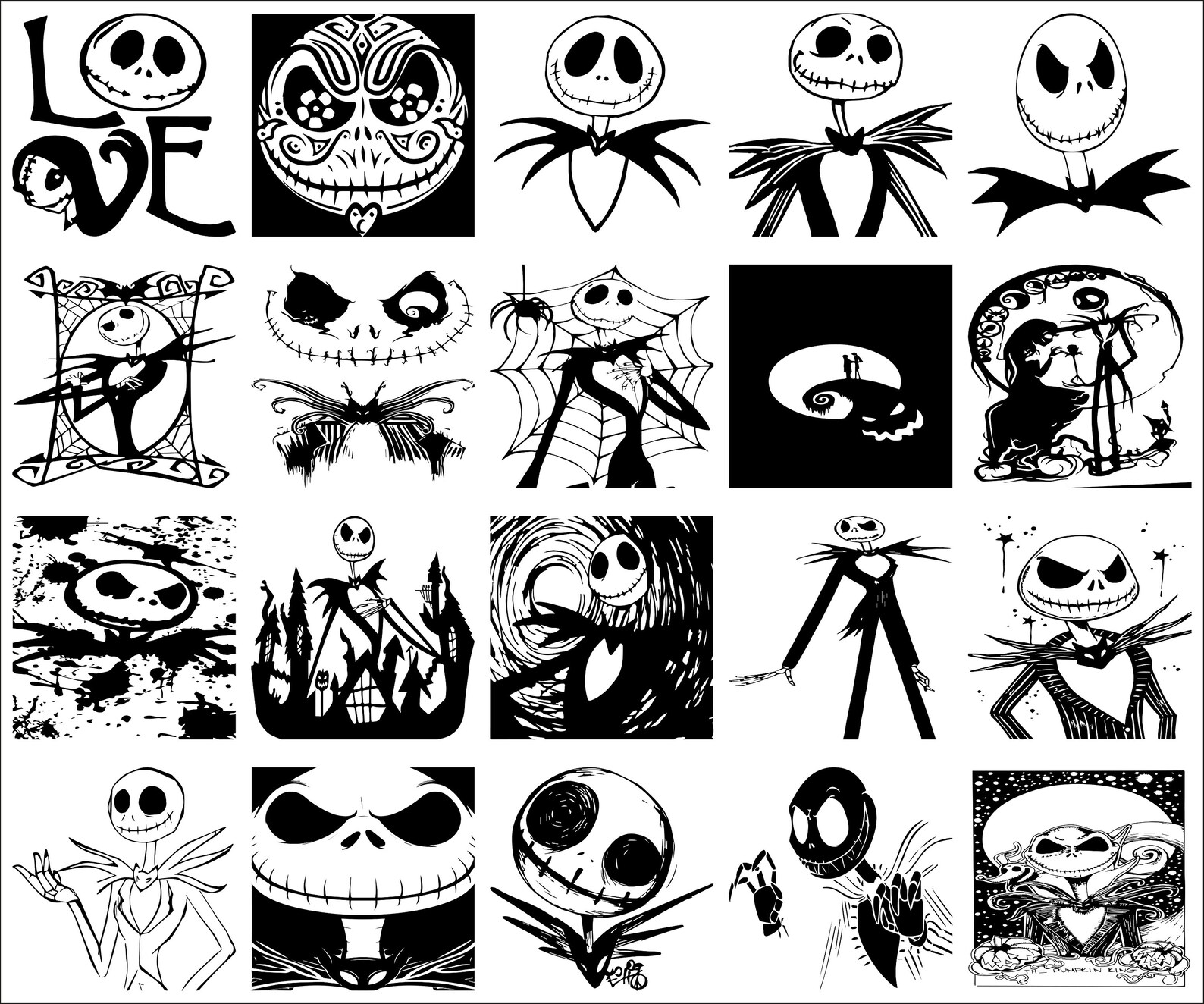 Jack Skellington Bundle Jack Skellington SVG Halloween Svg - Etsy